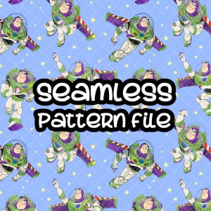 Toy Story Buzz Lightyear Seamless Pattern, Digital Paper Background ...