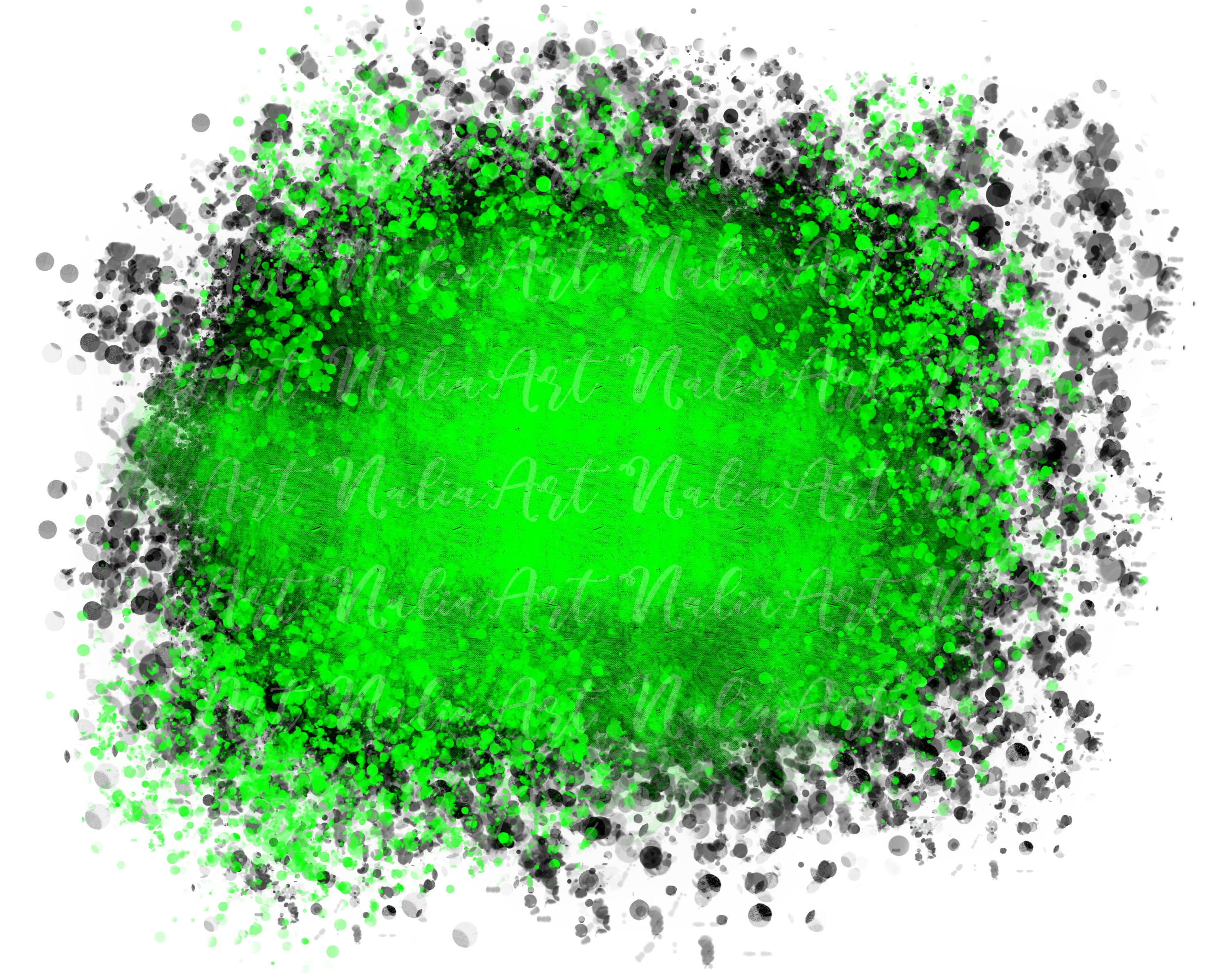 Green Paint Splatter