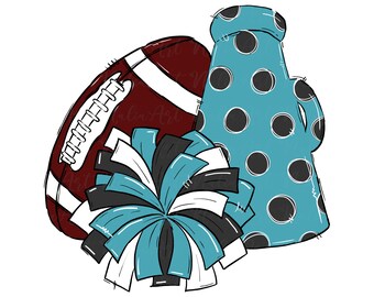 Teal Cheerleader Sublimation - Etsy