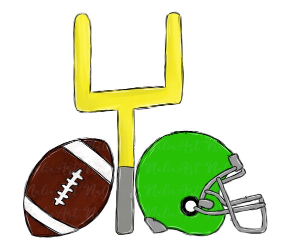 Green Football Helmet Clipart