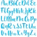 Blue Watercolor Alphabet Clipart, Watercolor Letters, Digital Clipart ...