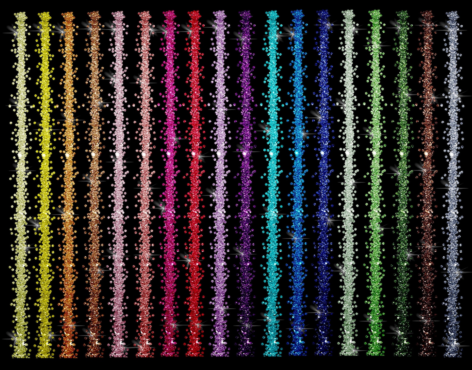 Glitter Lines, Borders Glitter 18 Digital Clipart, Gold, Silver ...