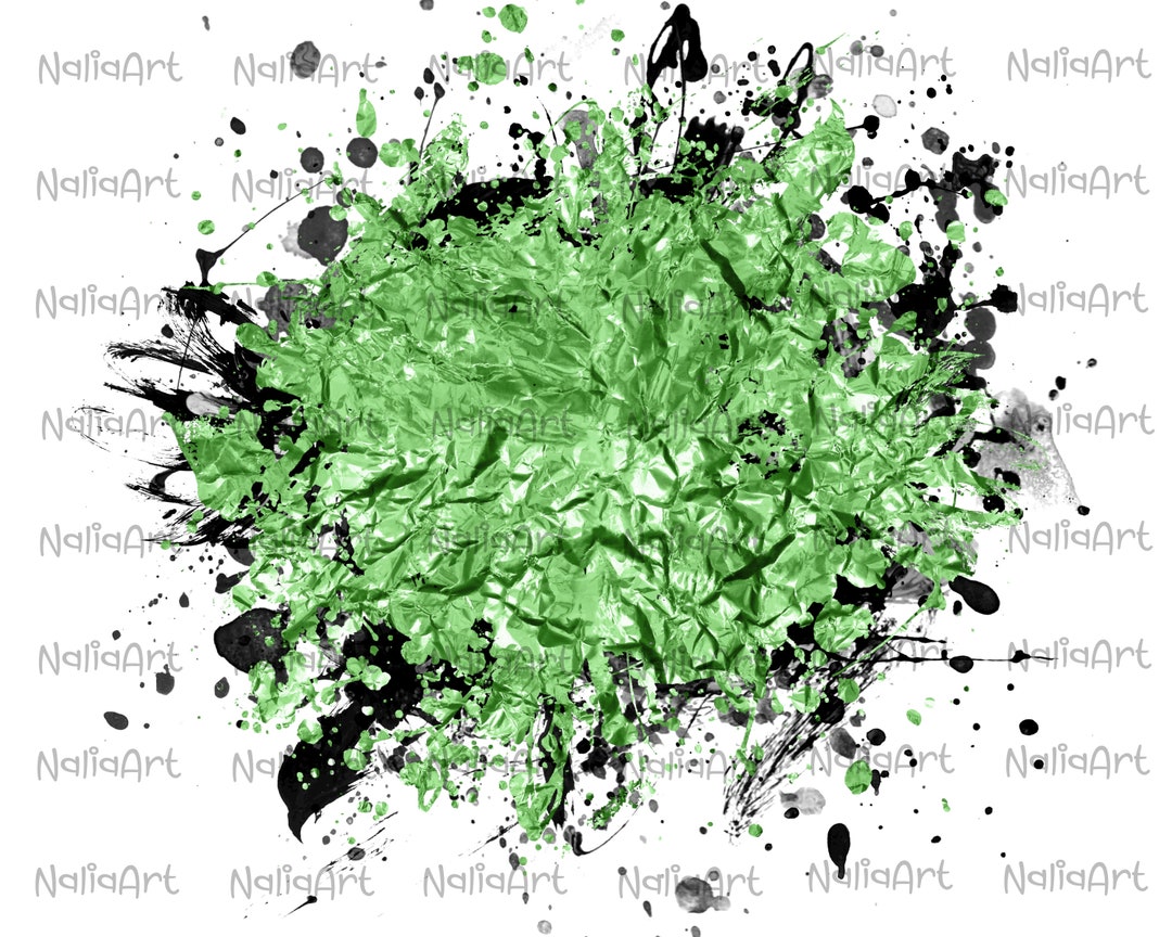 Background Paint Splatter Foil Green Black Splash Frame Splatter ...