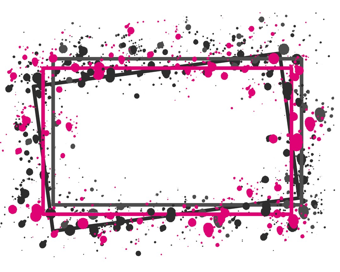 Frame Splatter Grey Pink Background Printable Artwork Splash Rectangle ...