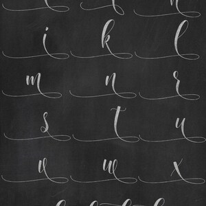 Chalkboard Alphabet Clip Art, Chalk Digital Clipart, Font, Letters ...
