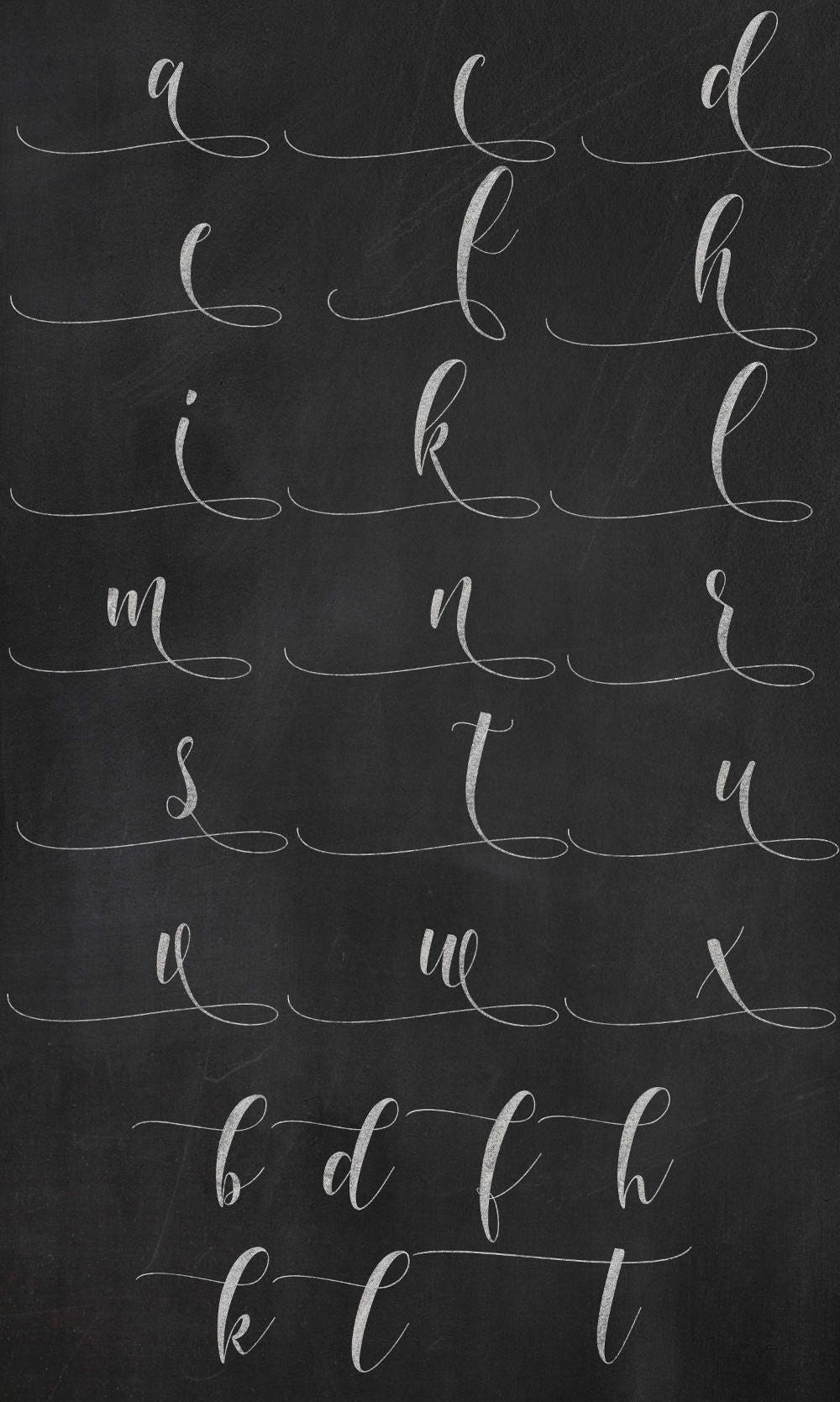 Chalkboard Alphabet Clip Art, Chalk Digital Clipart, Font, Letters ...