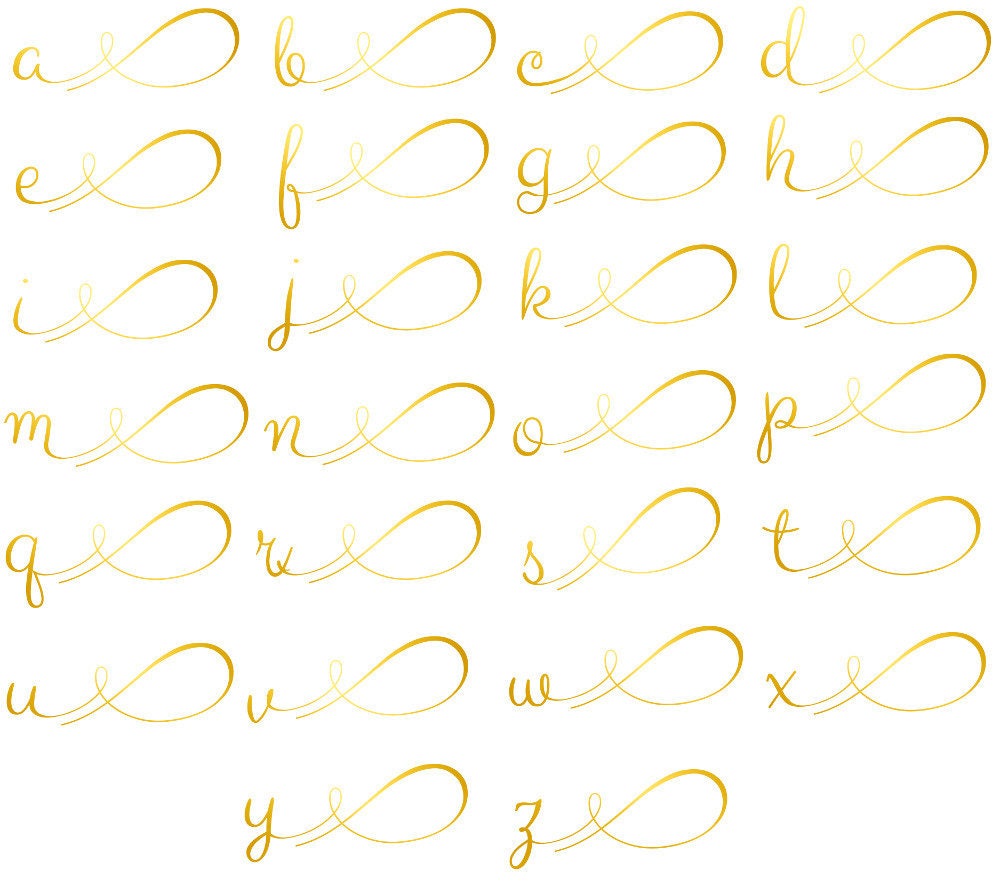 Gold Alphabet Clip Art, Gold Foil Alphabet, Digital Clipart, Numbers ...