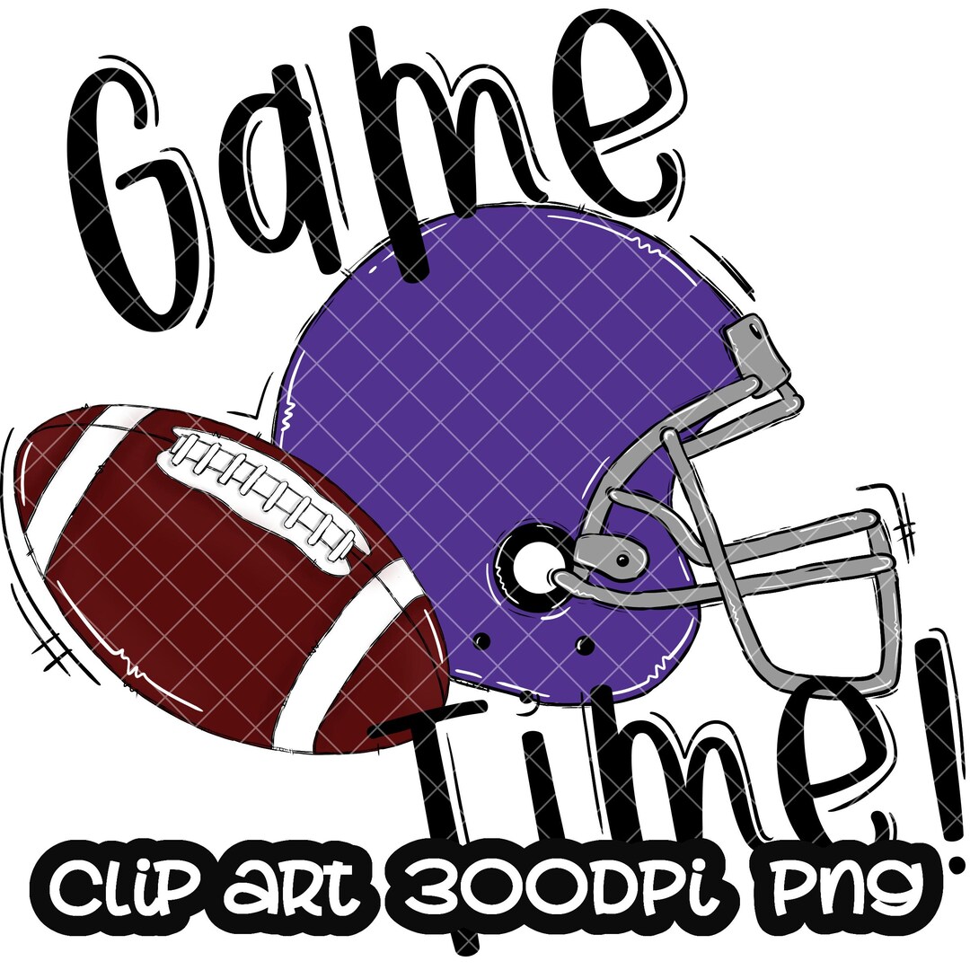 Helmet Football Purple Game Time Digital Download Sublimation Game Time ...