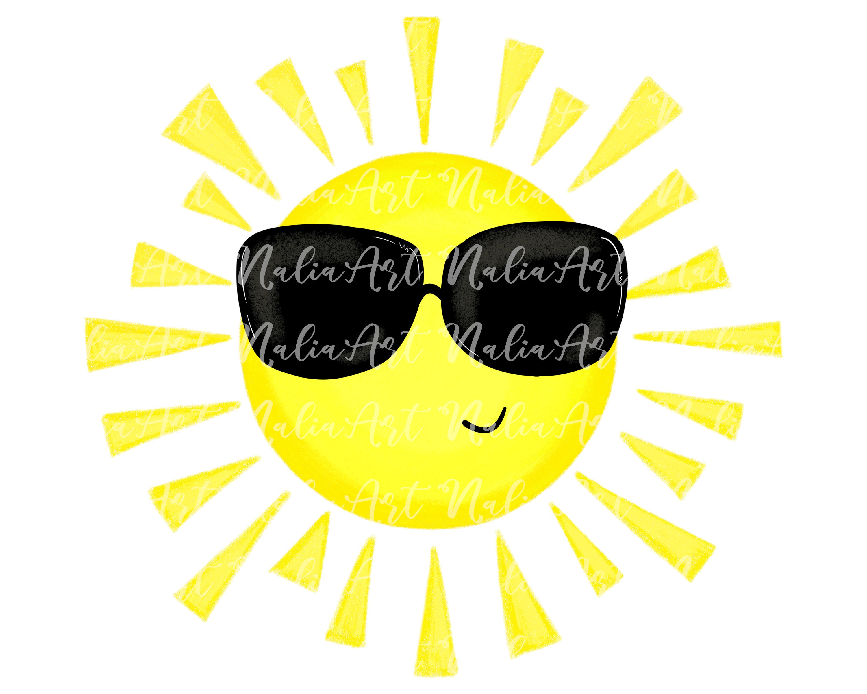 Sun Sunglasses Doodle Summer Png Sublimation Sunshine Clip Etsy