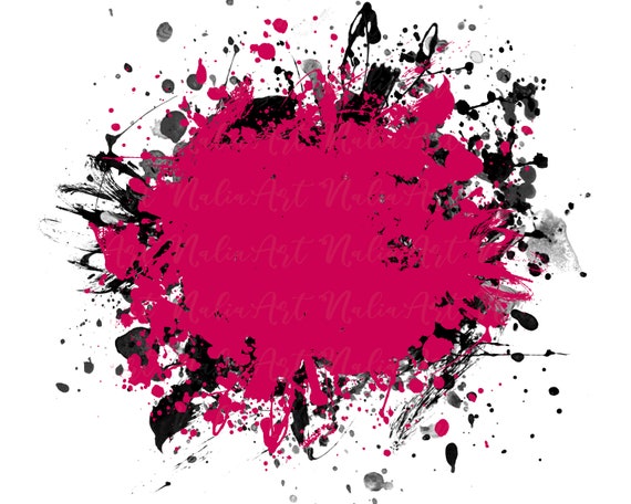 Pink Paint Splatter Background