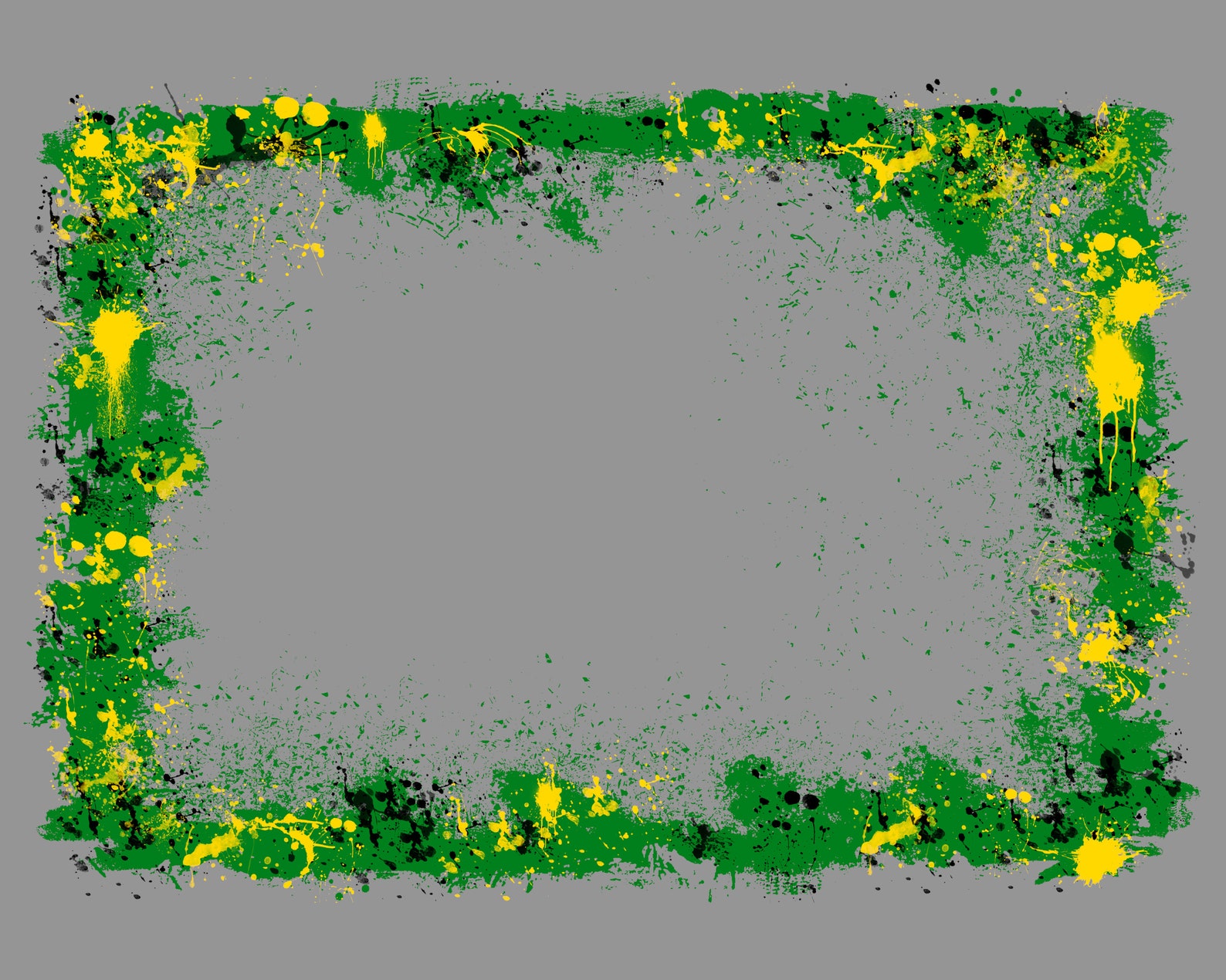 Frame Splatter Green Yellow Background Printable Artwork - Etsy