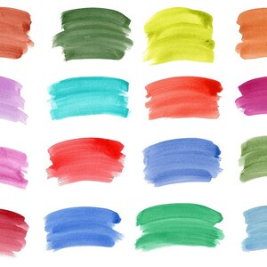 Splotches Clipart Watercolor, Handpainted Watercolor, Digital Clipart ...