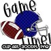 Helmet Football Blue Game Time Digital Download Sublimation Game Time ...