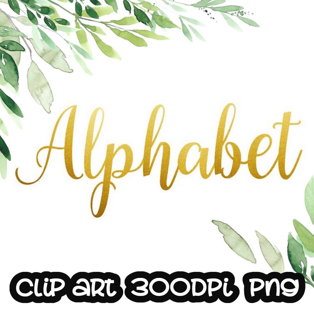 Gold Alphabet Clip Art, Gold Foil Alphabet, Digital Clipart, Numbers ...