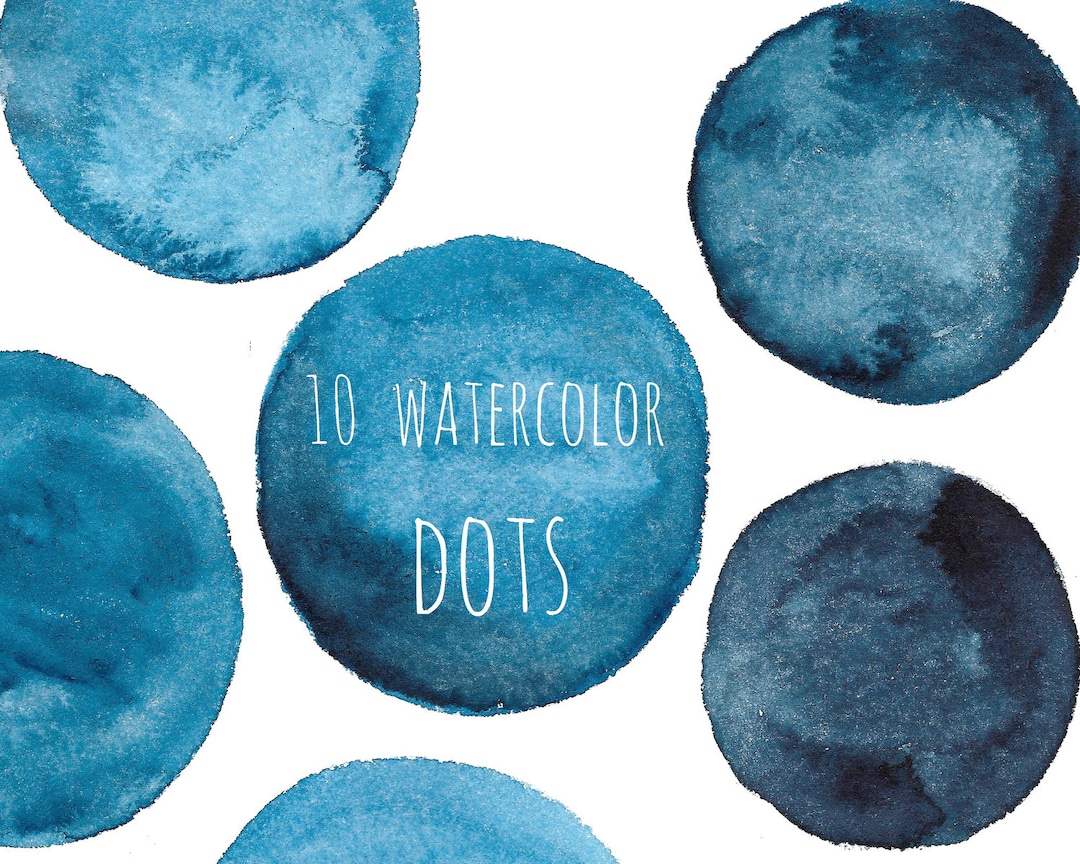 Dots Watercolor, Circles, Bubbles, Handpainted Watercolor, Digital ...