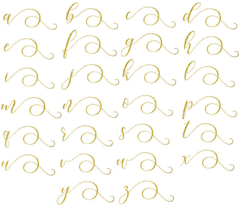 Gold Glitter Alphabet Clip Art, Gold Alphabet, Digital Clipart, Numbers ...