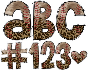 Football Png Alphabet Doodle Clipart Letters Numbers - Etsy