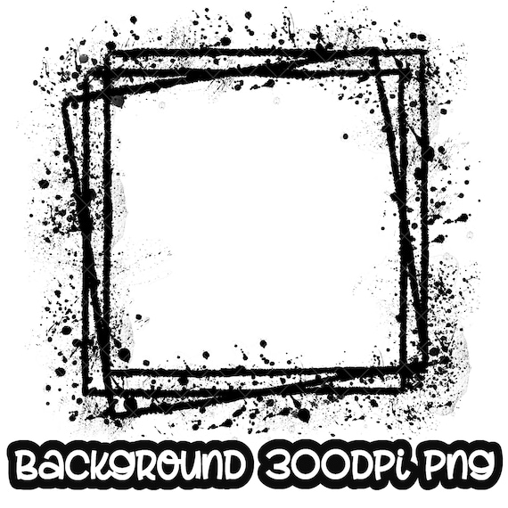 Black Paint Splatter Frame Monochrome Splatter Painting | Frames,