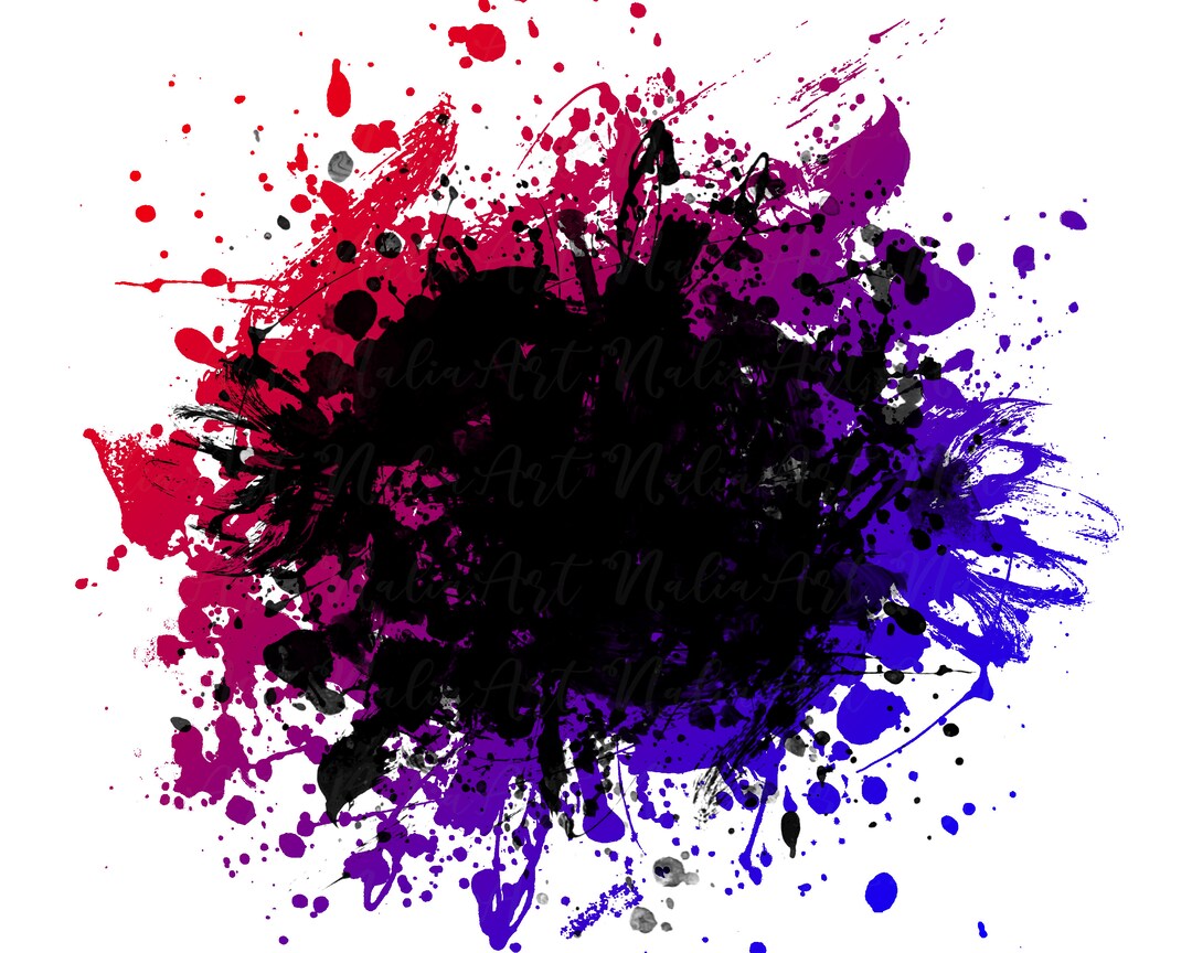 Background Paint Splatter Red Purple Black Splash Frame - Etsy