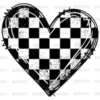 Checkered Heart - Etsy