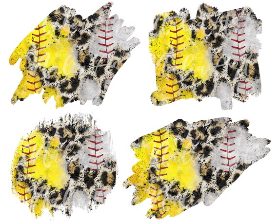 Background Leopard and Baseball Softball Patches Distressed - Etsy