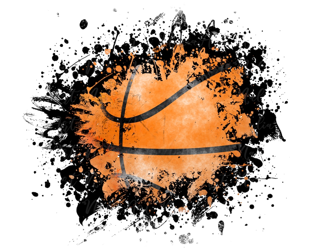 Background Basketball Grunge Distressed Print Basketball Splash Frame ...