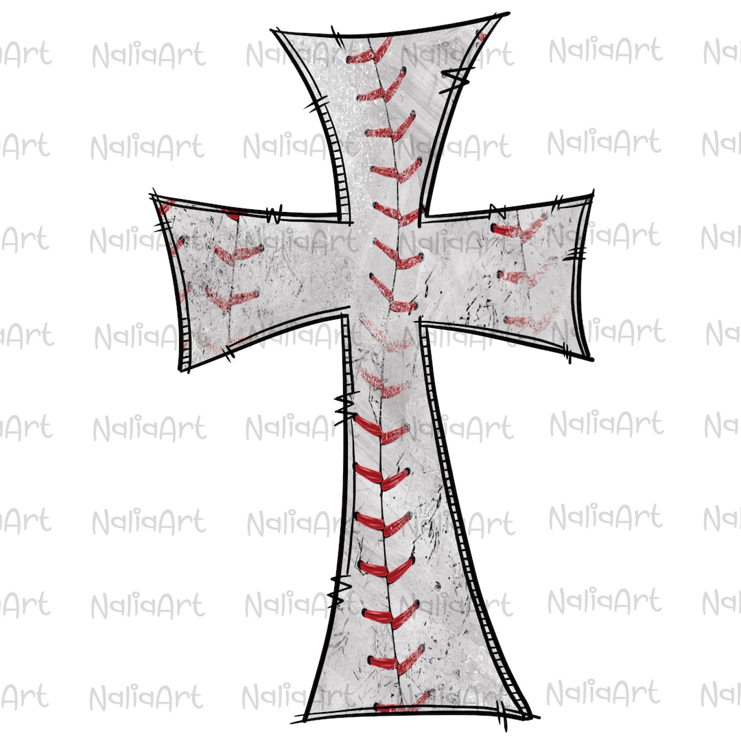 Cross Baseball Cross PNG Sport Cross Cross Watercolor Sublimation PNG ...