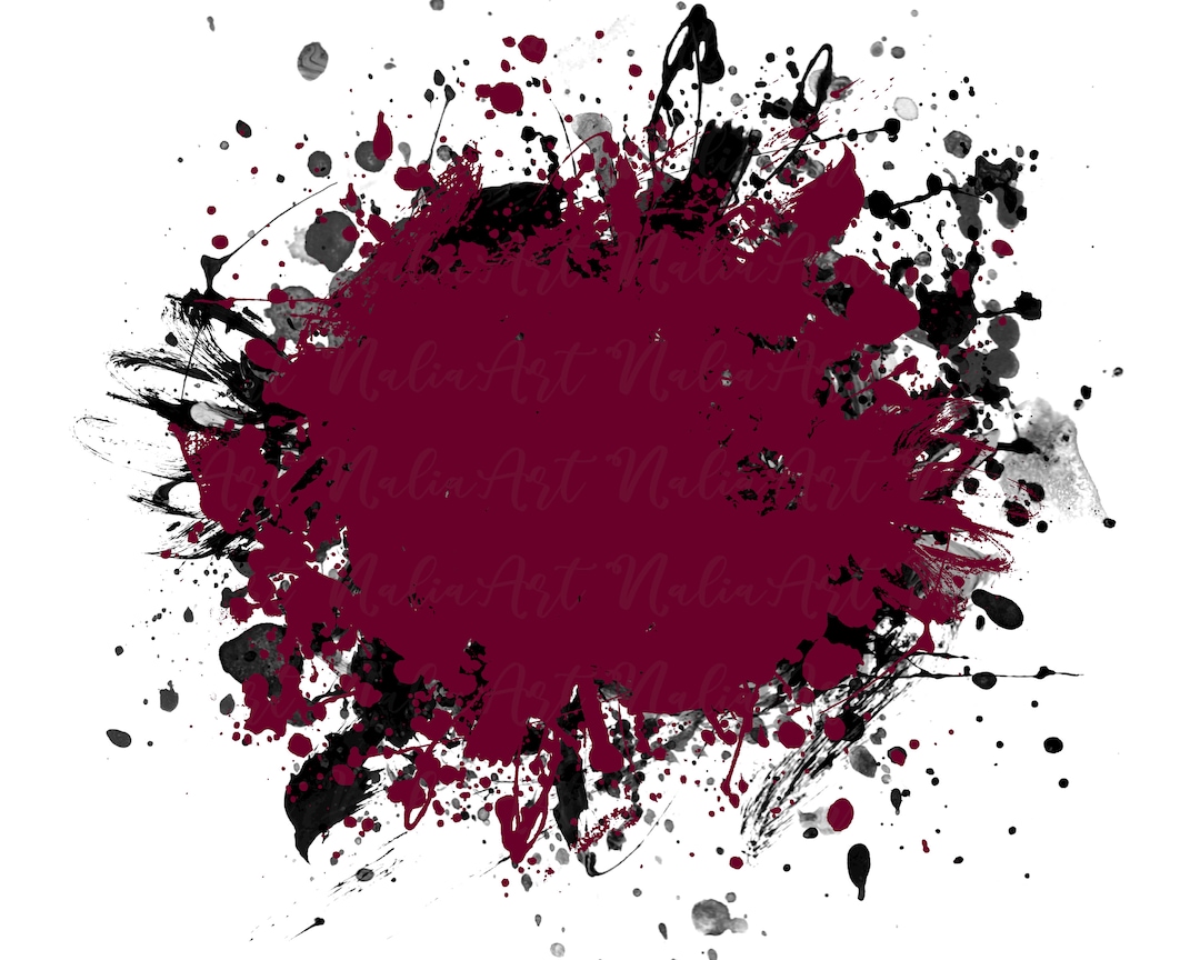Background Paint Splatter Maroon Black Splash Frame Splatter Background ...
