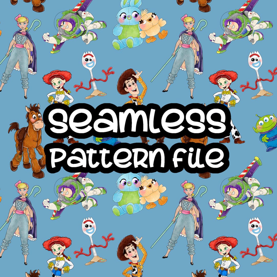 Toy Story Seamless Pattern, Digital Paper Background Download JPG - Etsy