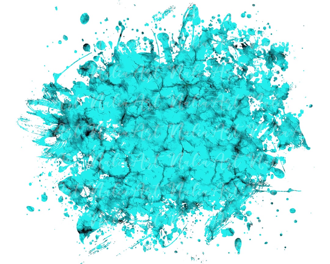 Background Turquoise Distressed Print Turquoise Grunge Splash Frame ...