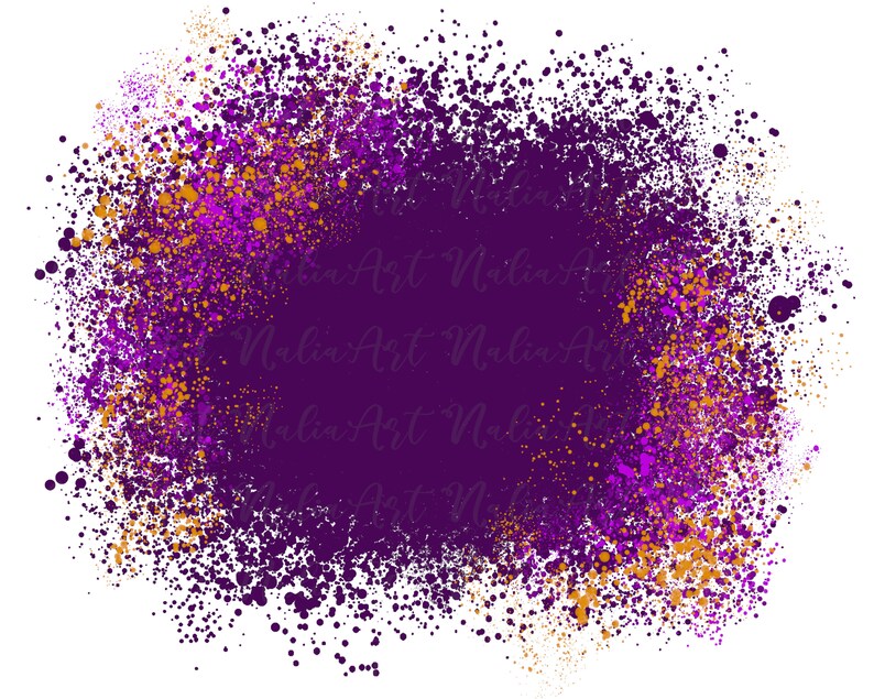 Background Paint Splatter Purple Orange Splash Frame Splatter ...