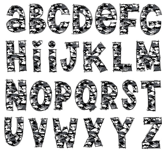 Alphabet Clipart Letters Black And White
