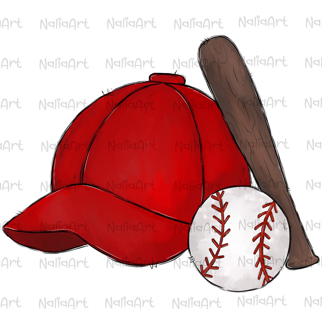 Baseball Cap Red Sublimation Design PNG Sport Clip Art Sport Clipart ...