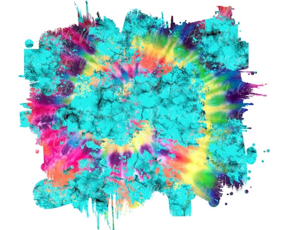 Background Turquoise Tie Dye Distressed Print Turquoise | Etsy