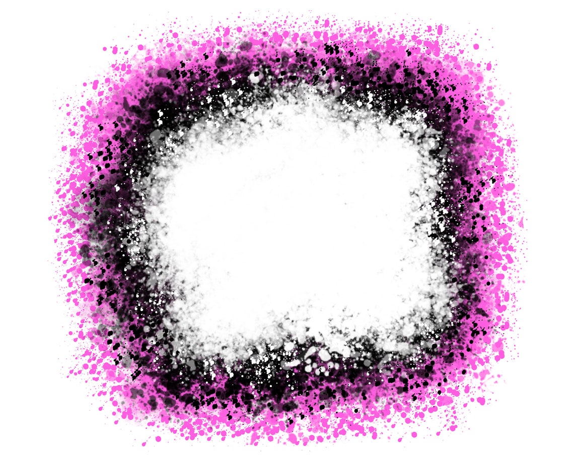 Background Paint Splatter Black Pink White Splash Frame - Etsy