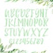 Green Alphabet Clip Art, Digital Clipart, Font, Letters Numbers Cards ...