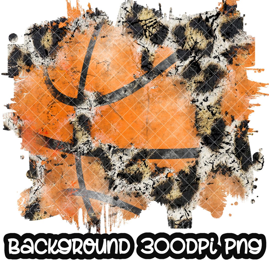 Background Leopard and Basketball Grunge | Distressed Print Splash ...