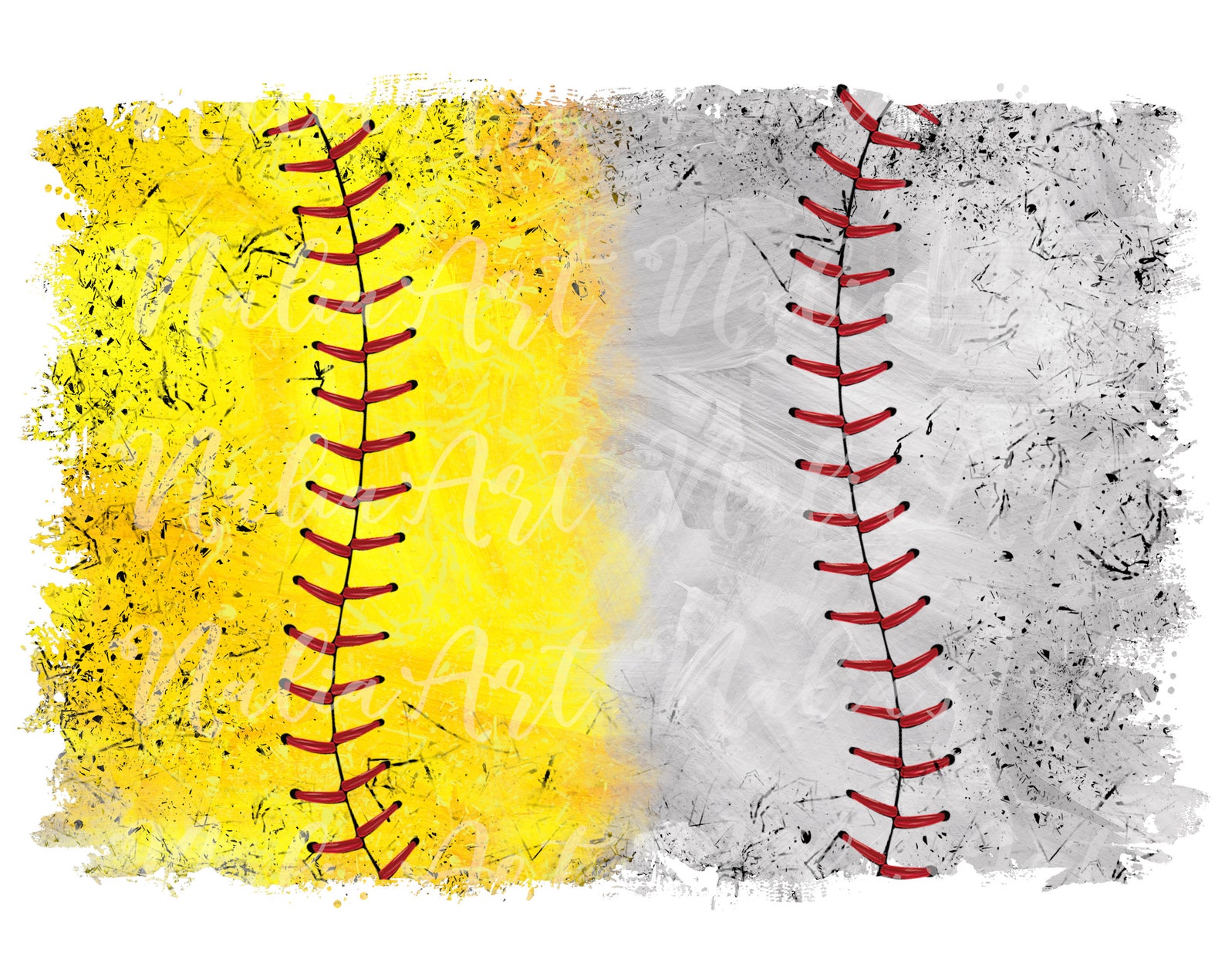 Background Baseball Softball Distressed Grunge Splash Frame - Etsy