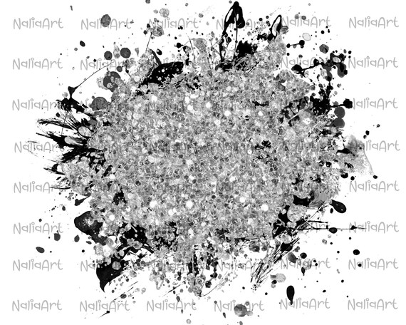 Black Paint Splatter Frame