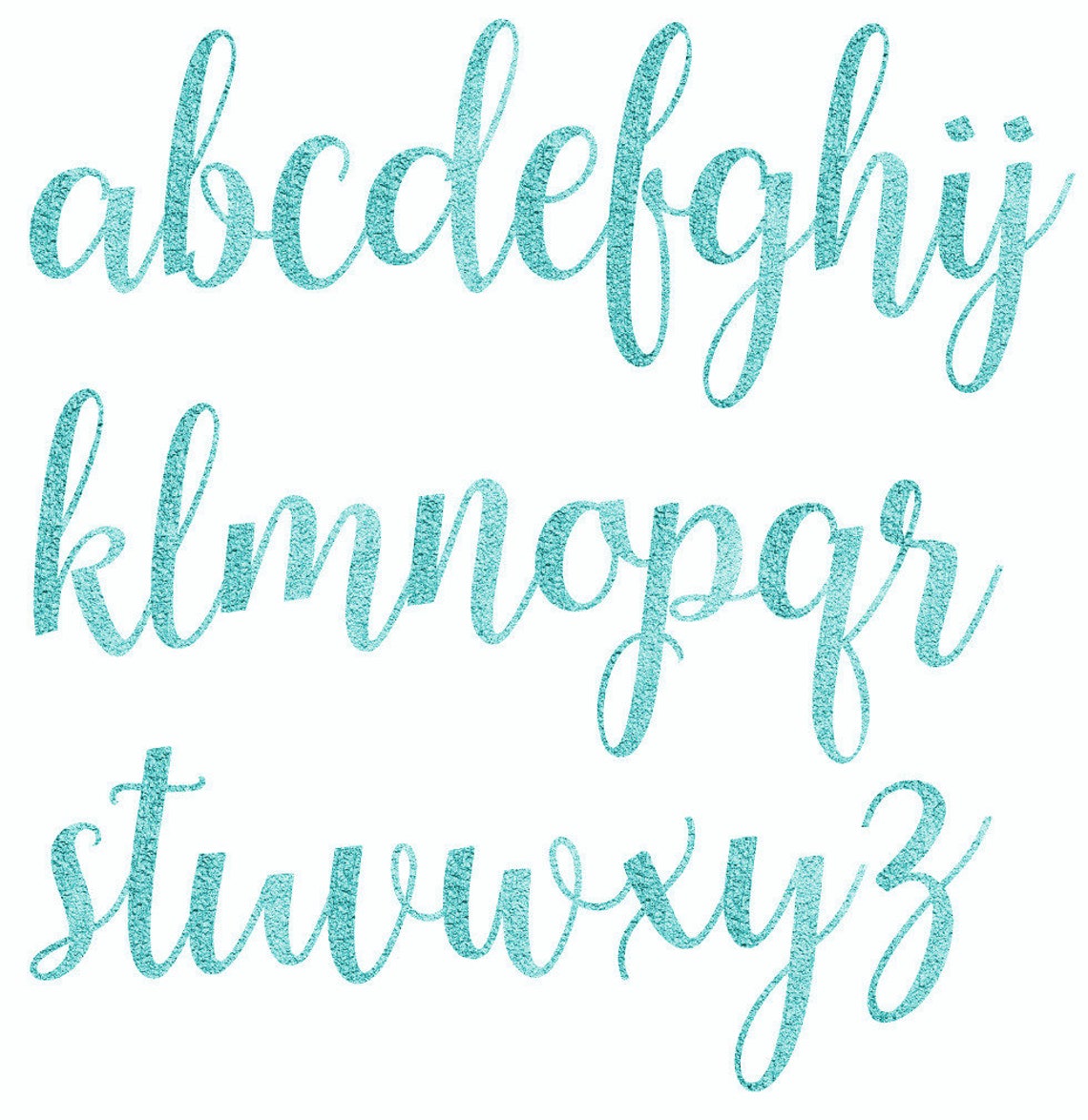 Alphabet Clip Art Glitter Foil Blue Alphabet Digital - Etsy