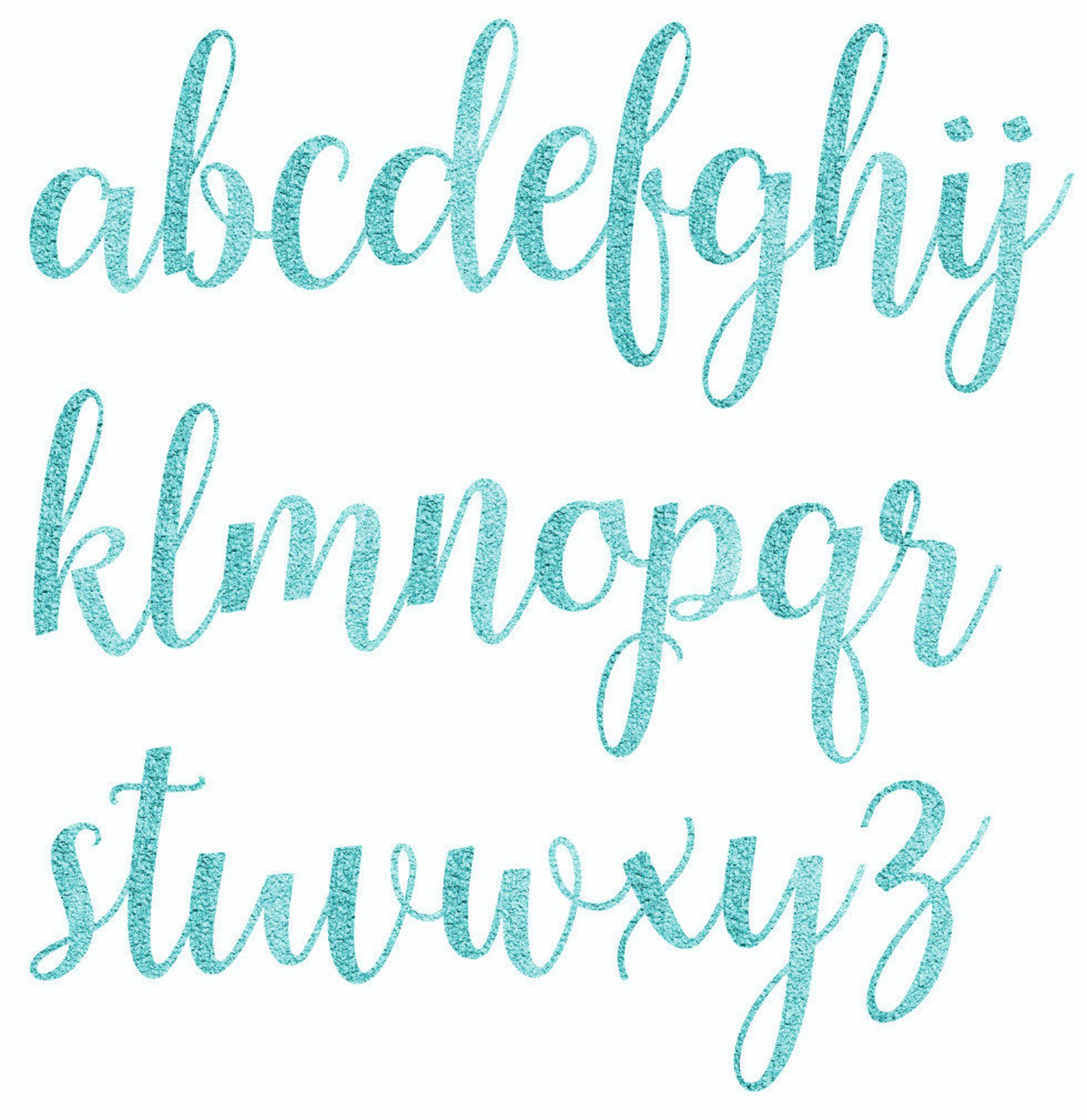 Alphabet Clip Art Glitter Foil Blue Alphabet Digital - Etsy