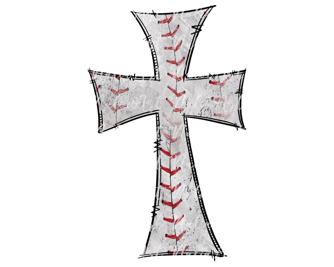 Cross Baseball Cross PNG Sport Cross Cross Watercolor - Etsy