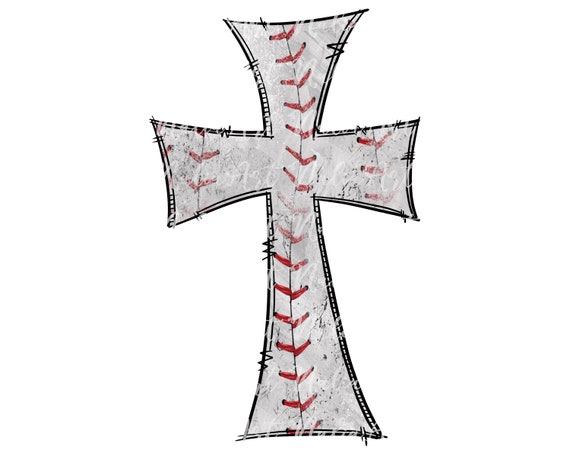 Cross Baseball Cross PNG Sport Cross Cross Watercolor | Etsy