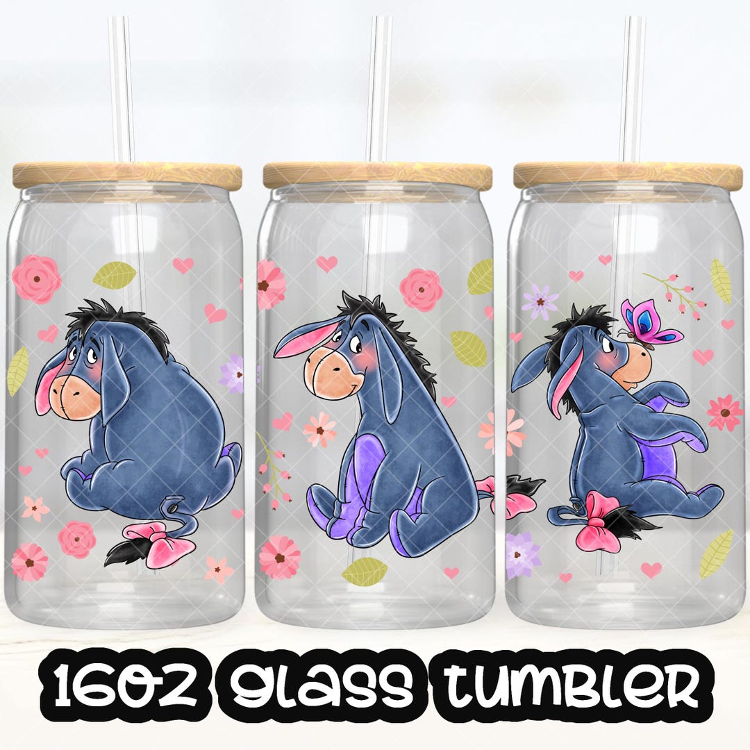 Anime Cartoon Winnie the Pooh Eeyore Cup PNG File DIGITAL DOWNLOAD 16oz ...