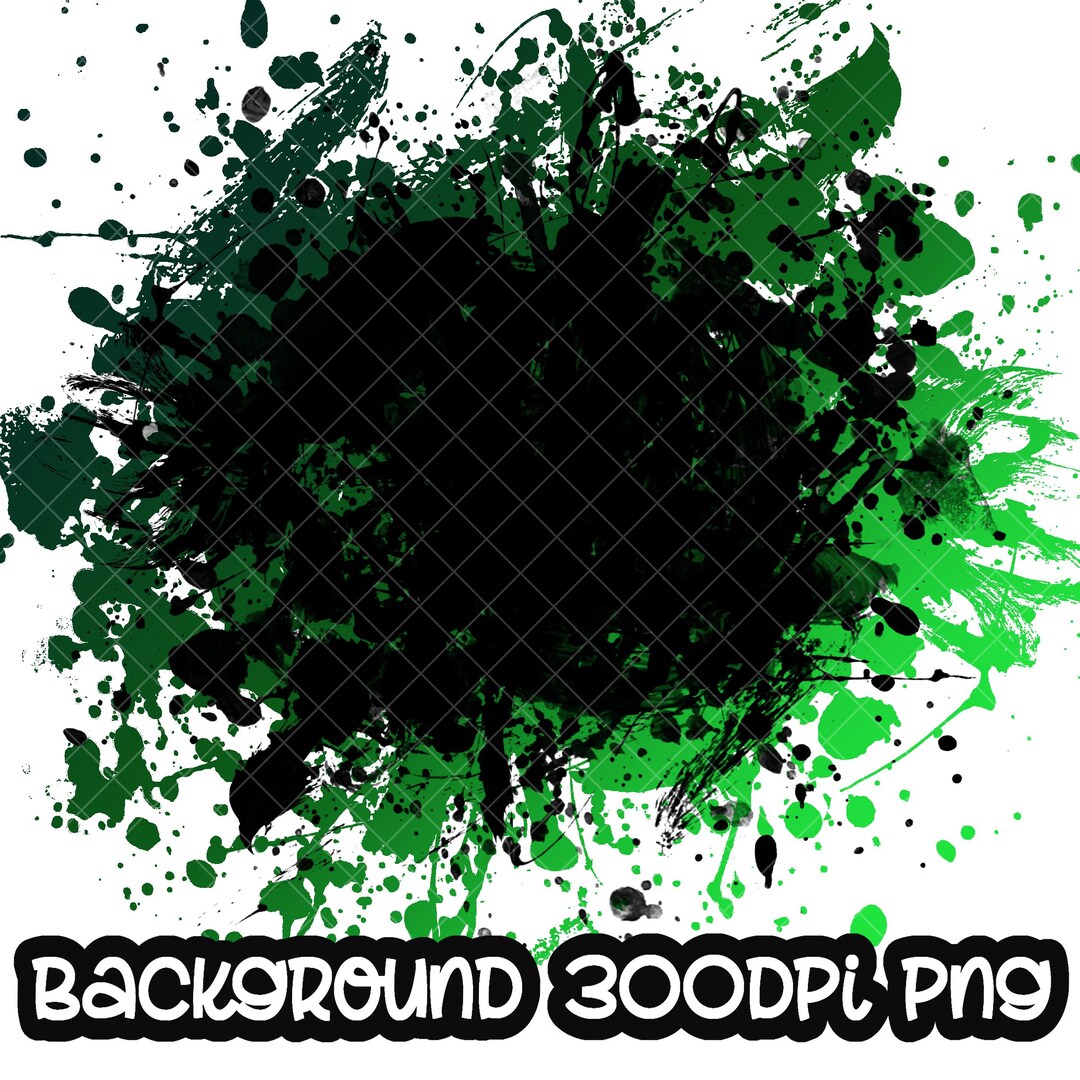 Green Splatter Paint Backgrounds