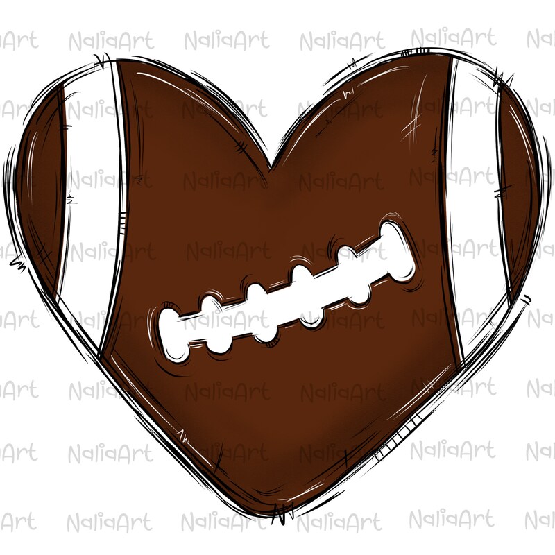 Football Heart Svg - Etsy