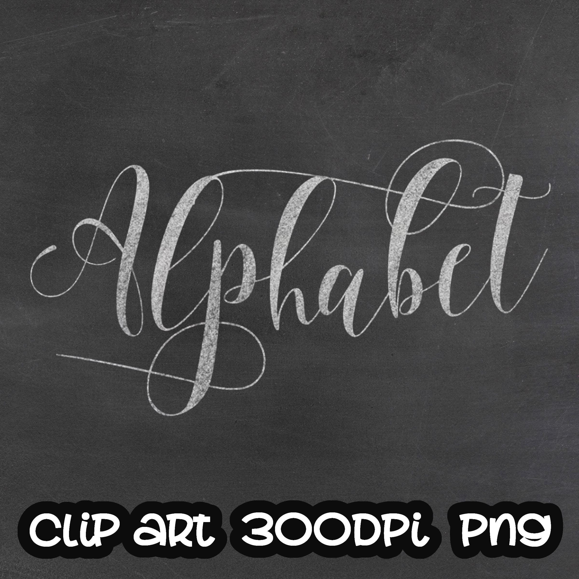 Chalkboard Alphabet Clip Art, Chalk Digital Clipart, Font, Letters ...