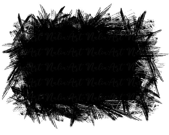 Black Paint Splatter Frame