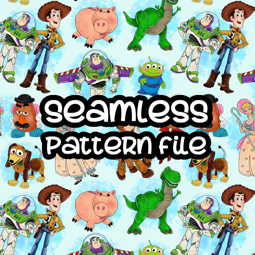 Toy Story Seamless Pattern, Digital Paper Background Download JPG - Etsy