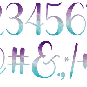 Ombre Watercolor Alphabet Clipart, Watercolor Letters, Digital Clipart ...